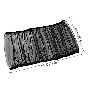 UEETEK Bird Cage Skirt, Cage Cover Catcher Birdcage Nylon Mesh Mesh Bird Seed Catcher Net Cage Cover Size L (Black)
