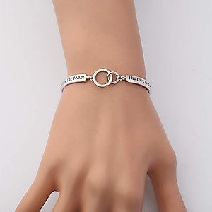 POTIY Team Gift for Boss Coach Manager Team Mom We Wouldn't Be the Team That We Are Without You Bracelet Thank You Gift for Team Coach (BR-Silver)