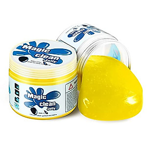 DNA MOTORING TOOLS-00256 Car Cleaning Jelly Auto Detailing Tool Universal Car Clean Gel Auto Interiors Home & Office Electronics Cleaning,Yellow