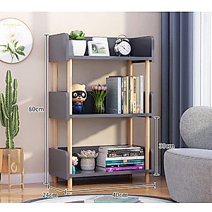 CXDTBH Simple Floor-to-Ceiling Bookshelf Simple Living Room Multi-Layer Shelving Shelf Saving Space Primary School ( Color : E , Size : 40*80cm )