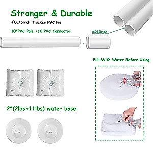 5FT Balloon Column Stand Kit Set of 2 Balloon Stands Arch Kit With Base 2 Table Balloon Stand Balloon Clips Knotter for Wedding Baby Shower Birthday Bachelorette Party Supplies