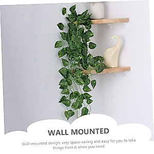VOSAREA 2 Sets Wall Mounted Storage Shelves Decorative Shelving Hanging Storage Rack Floating Bookshelf Small Shelf Display Shelf Floating Wall Shelves Corner Bookshelf Wooden Corner Shelf