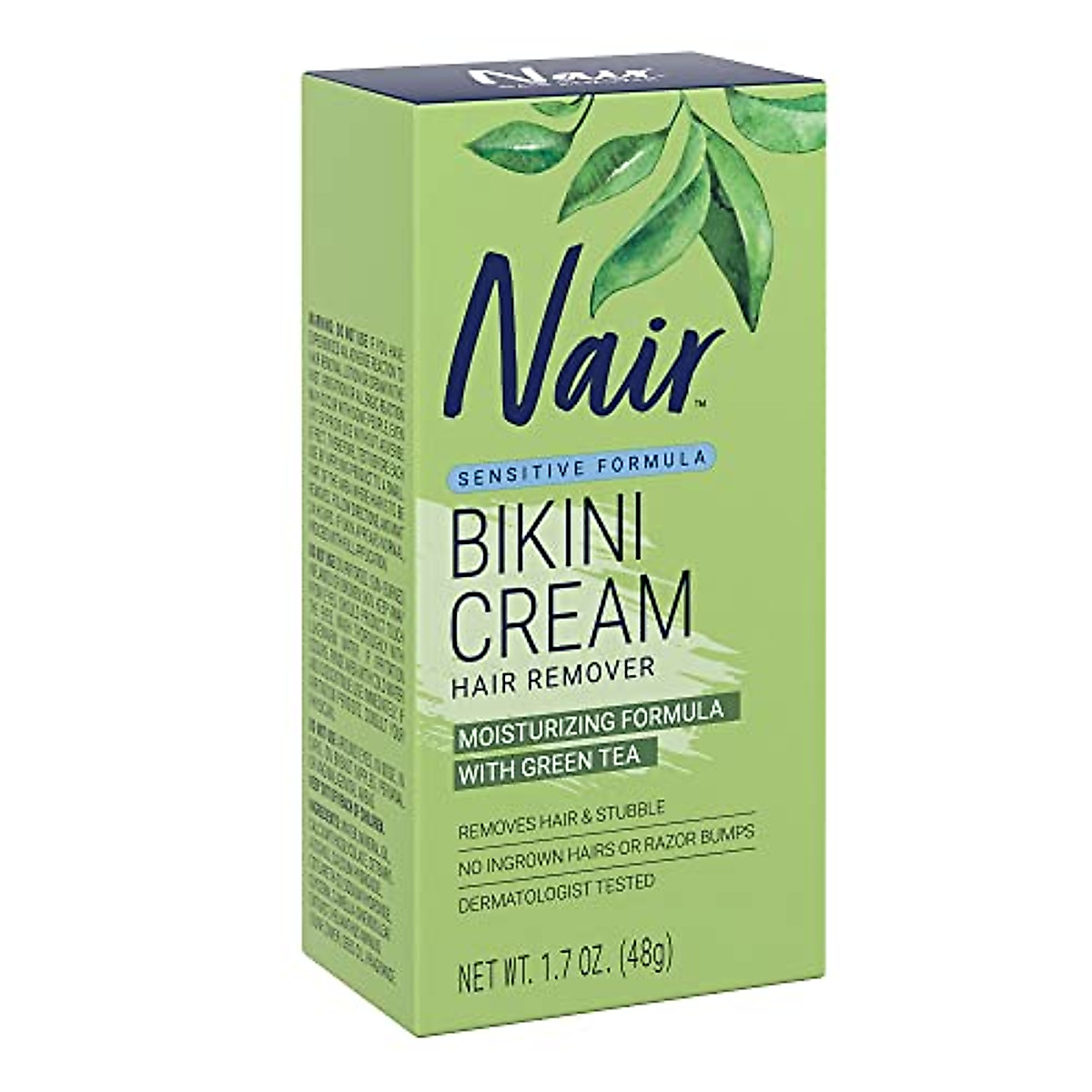 Nair Bikini Cream with Green Tea Sensitive Formula, 1.7 Ounce