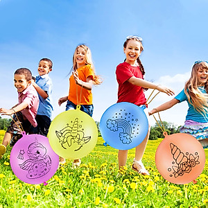 30 Pack Unicorn Party Favors Punch Balloons Large Punching Ball Latex Balloons with Rubber Band Handle for Kids Birthday Party Supplies