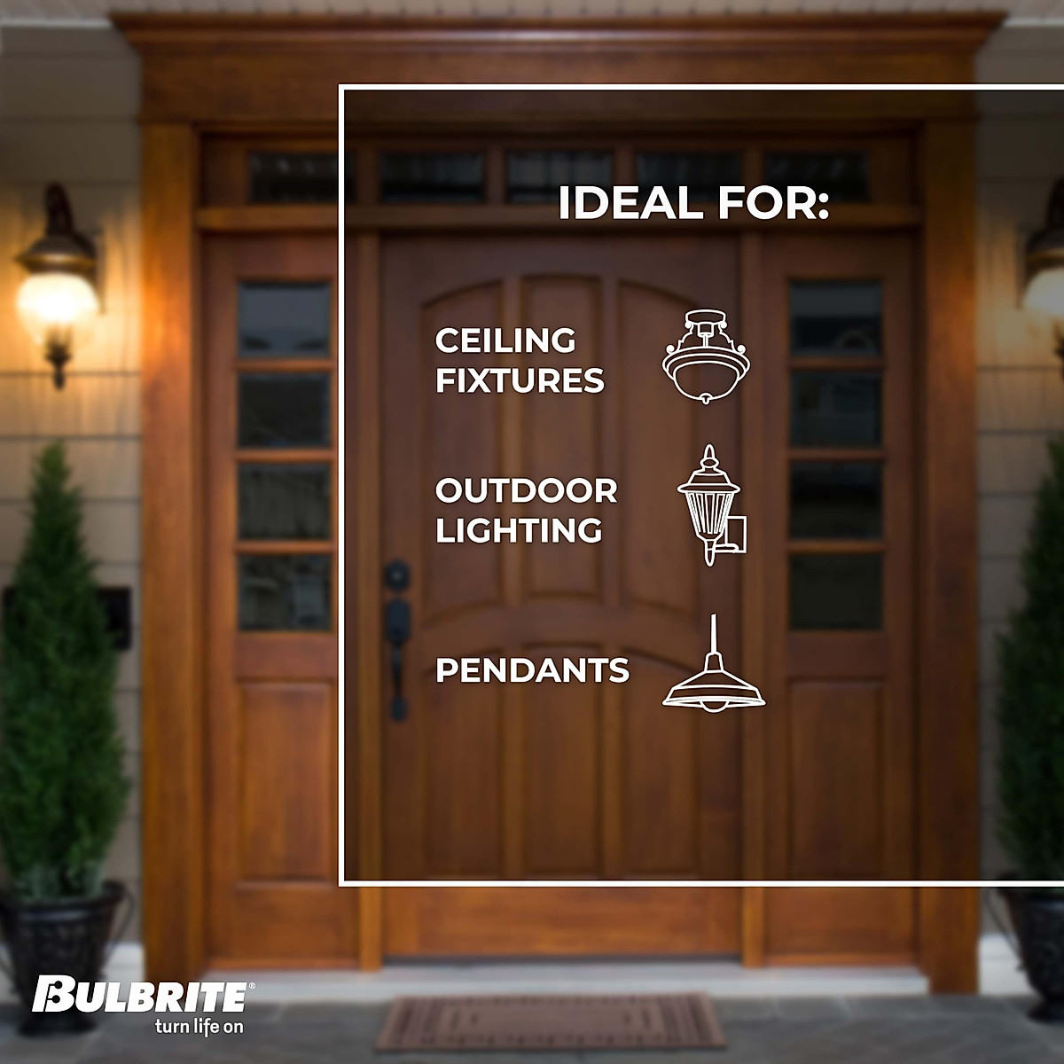 Bulbrite Nostalgic Collection Grand Nostalgics, 60 Watt, Incandescent, Dimmable, Beehive, E26 Standard Base, 2200K (Amber Light) Oversized Light Bulb, Antique, (Pack of 1), Warm White, (137601)