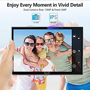 Tablet 10.1'' Android 11 Tablet 2023 Latest Update 4G Phone Tablet 64GB + 4GB Storage Octa-Core Processor, 13MP Camera, Dual SIM Card Slot, 128GB Expand Support, GPS, WiFi, Bluetooth, 1080P HD (Gray)