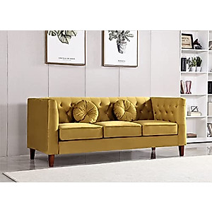 US Pride Furniture S5688N-S5694N Sofas, Mastard Yelloe