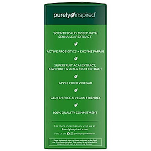 Purely Inspired 7-Day Detox Cleanse - Whole Body Cleanse & Detox Pills for Women & Men, Powered with Senna Leaf, Vitamin C, Apple Cider Vinegar, Digestive Enzymes & Probiotics - 42 Acai Berry Capsules