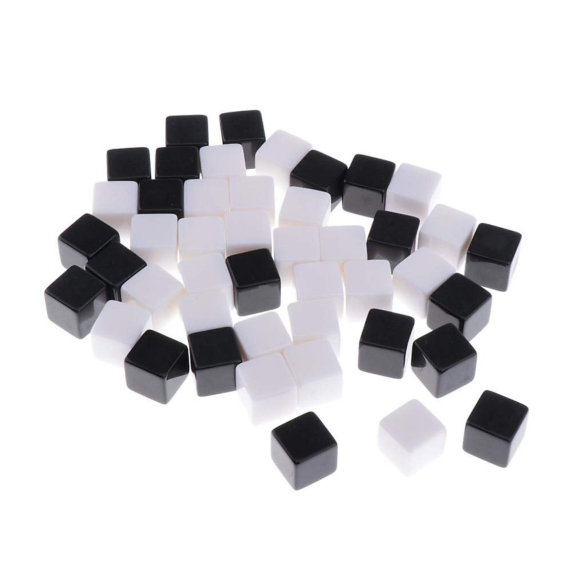 LoveinDIY 16MM Acrylic Blank Cubes for Classroom Board Games, DIY Sticker, Math Counting Teaching, Party Favor, Fun, 50PCS,
