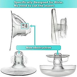 Nenesupply 19mm Flange Insert Compatible with Elvie Flange Pump Parts Elvie Stride Flange Momcozy Medela Flange Spectra Willow Reduce 24mm to 19mm Use as Elvie Inserts Medela Insert Momcozy Insert
