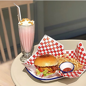 Cezoyx Set of 6 Milkshake Glasses with Spoons, 12 Oz Old Fashioned Soda Glasses Clear Cocktail Glasses, Ice Cream Sundae Cups for Smoothies, Milk Shakes, Sundaes and more