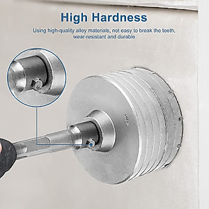 Drill Bit Set, 10pcs TCT Core Drill Bit Set SDS Plus Extension Shank Tungsten Masonry Diamond Hole Cutters for Concrete Stone Granite Marble Tiles Ceramic