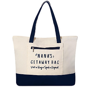 SELORY Christmas Nana Gifts for Grandma,Nana Gifts,Grandma Birthday Gifts Tote Bag,Gigi Gifts for Grandma,Mimi Grandma Gifts from Grandchildren Granddaughter Grandson Grankids,Great Grandma Gifts