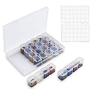3 Pack 28 Slots Diamond Embroidery Boxs, 5D Diamond Painting Storage Case for for DIY Art Craft