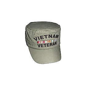 Vietnam Veteran Flat Top OD Green Low Profile Cap