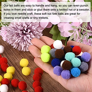 MECCANIXITY Pom Felt Balls Felting Fabric 1.5cm 15mm Red for Home Craft Project DIY Pack of 100