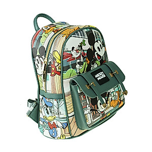 Mickey Mouse and Friends 11" Faux Leather Mini Backpack - A20520
