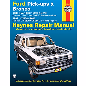 Ford pick-ups & Bronco (80-97) Haynes Repair Manual (USA) (Paperback)