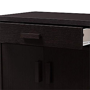 BOWERY HILL Contemporary Shoe Cabinet in Wenge Brown