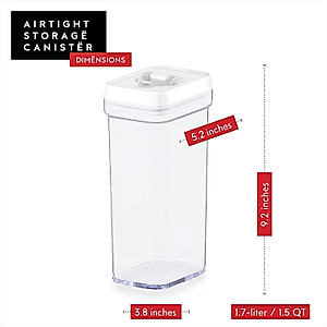 DWËLLZA KITCHEN Airtight Food Storage Containers Set - 10 PC Set - For Kitchen Pantry Organization and Storage - BPA-Free - Clear Plastic Dry Food Canisters with Improved Lids, Keeps Food Fresh.