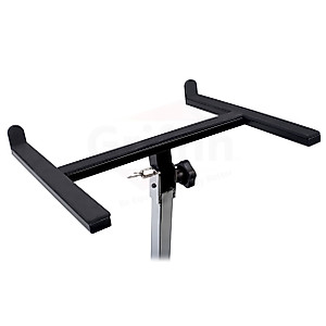Studio Mixer Stand DJ Cart by GRIFFIN | Rolling Standing Rack On Casters with Adjustable Height | Portable Turntable Holder | Mobile Mount For Digital Drum Machine, Mixing Audio Gear & Music Equipment