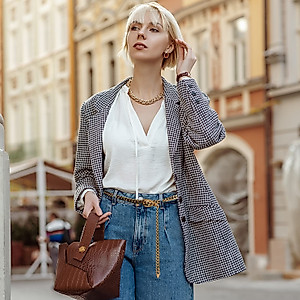 Chain Belt for Women Wasit Chain Belt Chain Chunky Belt Chain Gold Chain Belts（Gold-52inch)