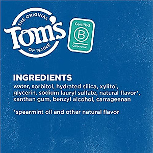 Tom's of Maine Fluoride-Free Antiplaque & Whitening Natural Toothpaste, Spearmint, 5.5 oz.
