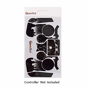 GameXcel Skins Compatible with PS4 Controller - Stickers Compatible with Playstation Dualshock 4 - Decals Cover Skin Accessories Compatible with PS4 Slim Controllers - Reaper Black