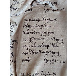 Inspirational Scripture Ultra-Soft Throw Blanket | Lightweight Fleece | Proverbs | 50x60 Inches (Brown)