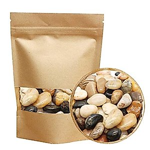 Polished River Stones Natural Decorative River Pebbles Rocks Mixed Color Pebbles Aquarium Gravel Rock for Outdoor or Indoor Decor, Vase Fillers, Fish Tank, Landscaping 2.2lb 1" to 1.5" Size