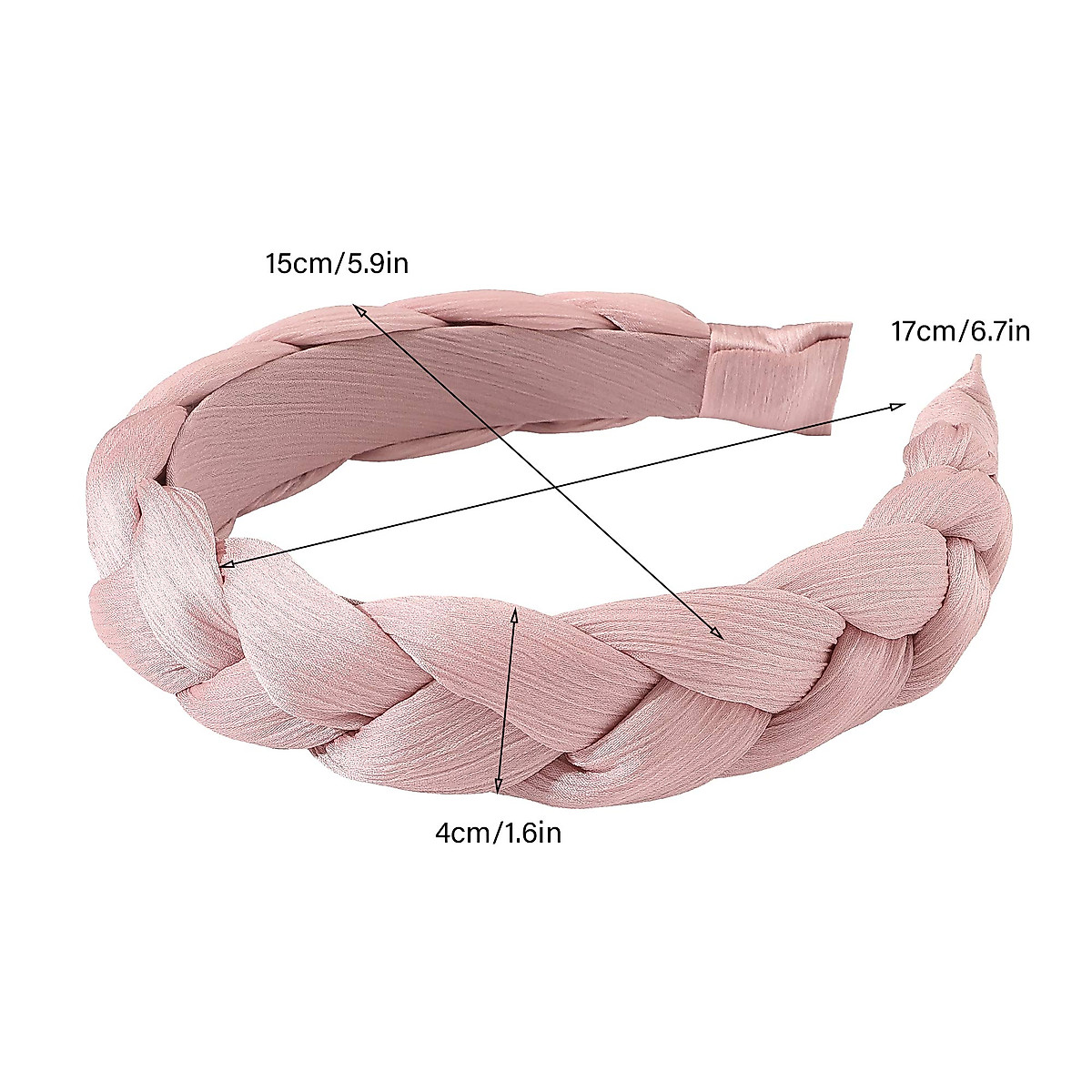 Ivyu Headbands Women Hair Head Hands Braided Head Band Twist Hairbands for Girls Black Pink Gray White Hair Band