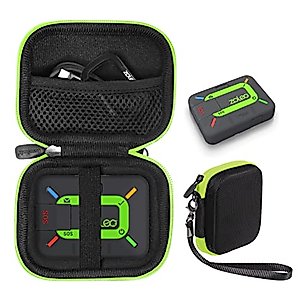 CaseSack case for ZOLEO Satellite Communicator, Black with Green Zip to Match ZOLEO, mesh Accessory Pocket (Black with Green Zip)