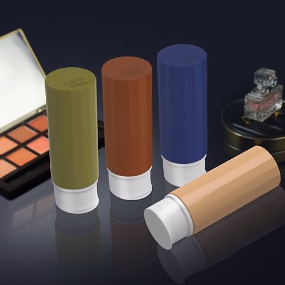 Yolaist 4 Pack Travel Bottles for Toiletries, TSA Approved Travel Size Bottles Leakproof Silicone Portable Refillable Travel Containers for Shampoo Conditioner Body Lotion Soap Liquids (3oz 89ml)