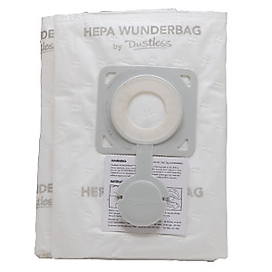 Dustless Technologies HEPA Wunderbag (12-18 Gallon) -Shop Vac Universal High Capacity Pre-Filter Bags for Wet Dry Vacuums, 2 Pack. Commercial, Contractor, Professional, and Home use. Wet and Dry Vac