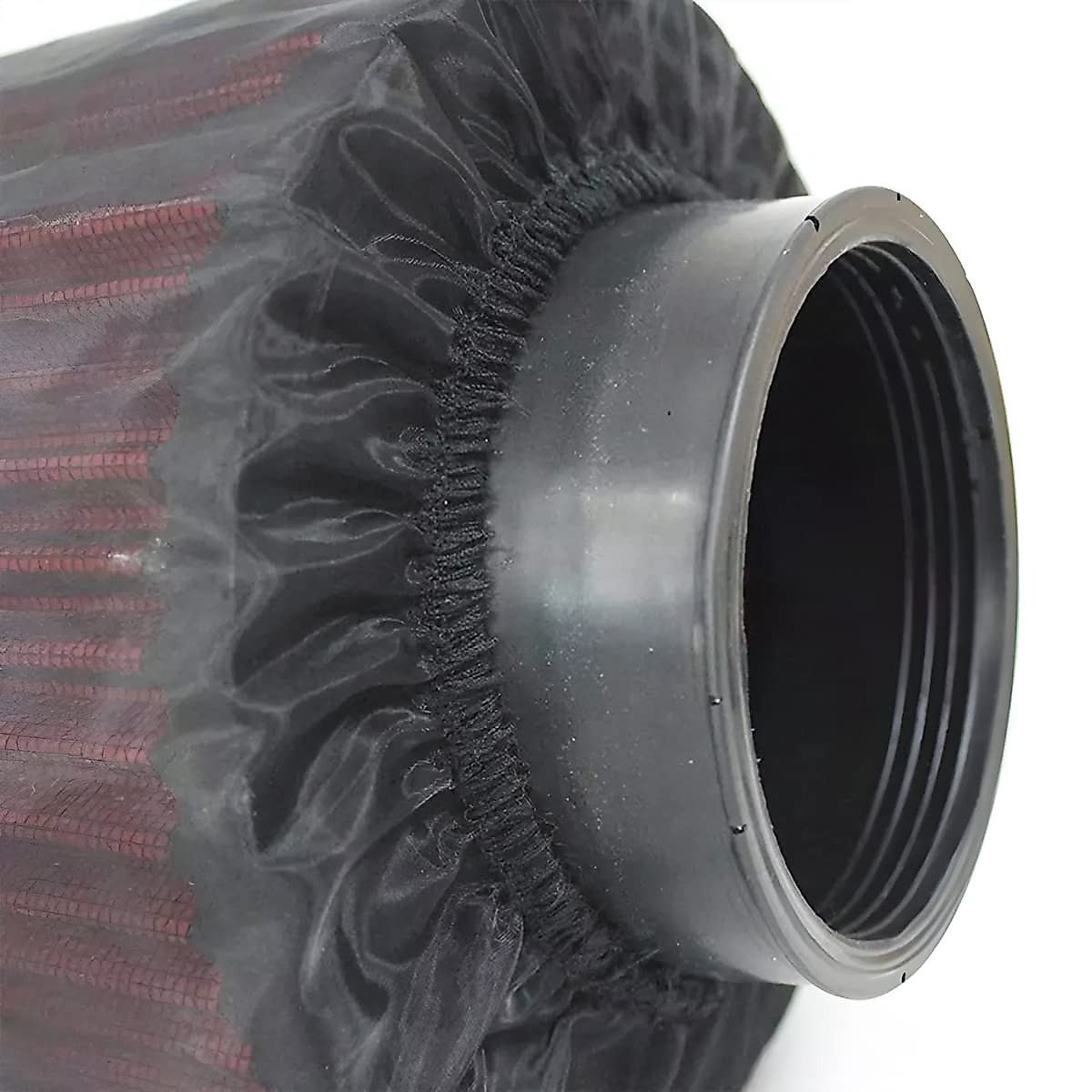 AICEL Air Filter Wrap, 2 Pcs Universal Auto Cold Air Filter Protective Dustproof Cover, Automotive Air Cleaner Waterproof Rain Sock Wrap for High Flow Air Intake Filters, Car Accessories (Large)