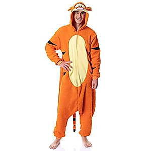 MJC International Disney Winnie The Pooh Adult Tigger Costume Plush Kigurumi Union Suit Pajama Outfit (XXX-Large) Orange, 3X-Large