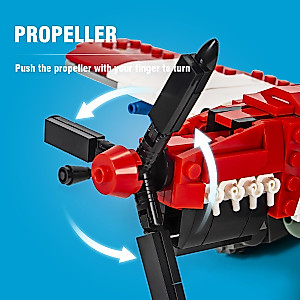 DAHONPA Stuka Fighting Military Army Airplane Building Bricks Set, 649 Pieces Air-Force Build Blocks Toy, Gift for Kid and Adult.