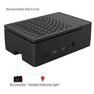 [20W 5V 4A] Raspberry Pi 4 Case, with iUniker 20W 5V 4A USB C Raspberry Pi 4 Power Supply with Switch Heatsink 40mm Cooling Fan for Pi 4 4 8gb/4gb/2gb