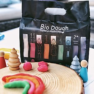 Bio DoUgh Natural Play Dough - Handmade in Australia - Scented, Non-Toxic & Reusable Modeling Dough for Kids - Food Grade Ingredients - Perfect for Creative Play, Arts & Crafts | 39.7oz (9 Colors)