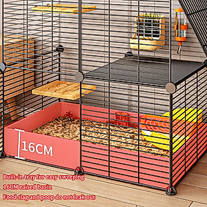 Rat Cage, Guinea Pig Cages, Chinchilla Cage Pet Cages Small Animal Playpen for Indoor Outdoor Use, Expandable Small Animal Playpen Indoor Rabbit Hedgehog Chinchilla Cage Diy Metal Grids ( Size : 5pcs-
