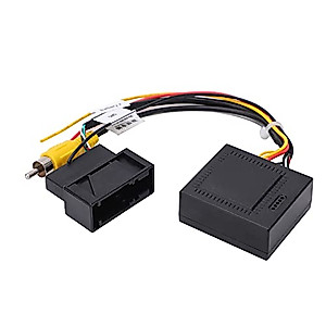 Qiilu Backup Camera Rear View License Plate Reverse Camera 12V 5W RGB to AV Converter Decoder Box Adapter Backup Camera Parts Replacement for Magotan CC