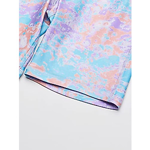 Under Armour Girls' HeatGear Armour Print Bike Shorts, Purple Note (523)/White, Youth Large