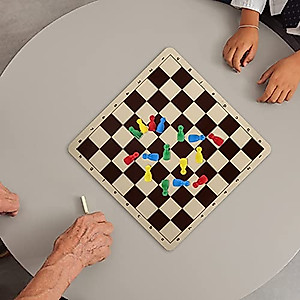 TOYANDONA 48pcs Wooden Chess Pieces Checkers Pieces Figurine Pawns Tournament Chess Set for Beginner Chess Board Game Educational Toy