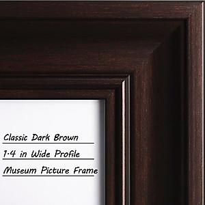 Yaetm 11x14 Picture Frame with Mat for 8x10 Set of 4, 1.4" Wide Molding & Dark Brown Photo Frames 11 x 14 with Tempered Glass for Wall Gallery, Home and Office, Wall Mount (4 pack, Brown)