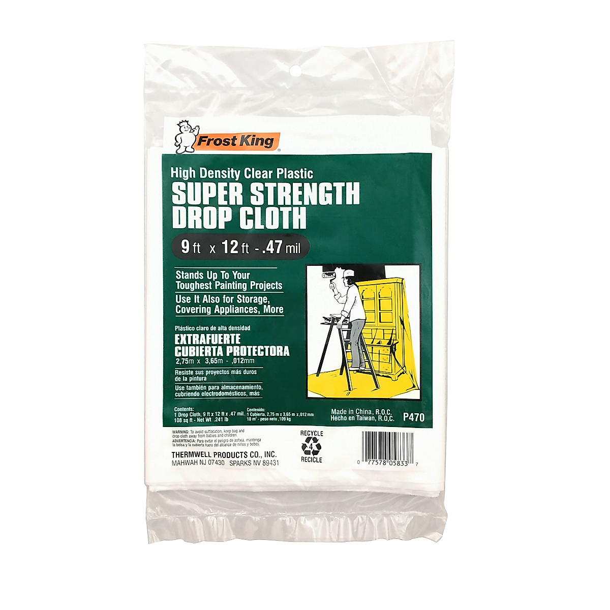 Frost King P470 Super Strength High Density Drop Cloth, White