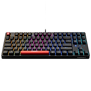 Digifast CS-21 Mechanical Gaming Keyboard - RGB Backlit Gaming Keyboard - Tenkeyless TKL Gaming Chronus Series Keyboard with Cherry MX Switches (Red Axis)