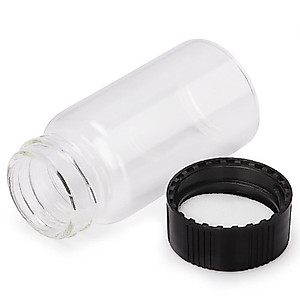 Labasics Clear Glass Sample Vials with Cap, Screw Cap Sample Vials Clear Glass Liquid Sampling Bottle Reagent Bottle with Cap Closure, 20ml / 0.6 oz. Pack of 20