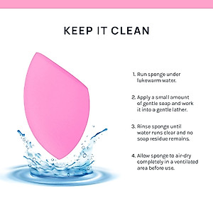 AOA Studio Collection Makeup Sponge Set Makeup Blender Latex Free and High-definition Super Soft Set of 6 Makeup Blender For Powder Cream and Liquid, Beauty Cosmetic Beveled Shape (Pink)