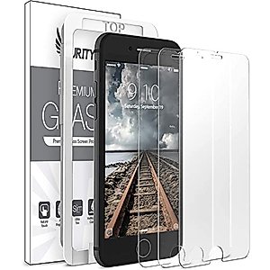 Purity Glass Screen Protector for iPhone 8 Plus / 7 Plus (3-Pack) [w/Installation Frame] Tempered Glass Screen Protector Compatible with Apple iPhone 8 Plus, iPhone 7 Plus [Case Friendly] (3 Pack)