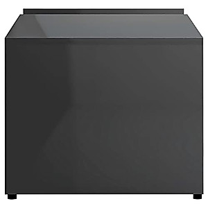 QJBSAVVA Coffee Table High Gloss Gray 35.4"x17.7"x13.8" Engineered Wood,Center Table Low Table Folding Table Entrance Table Suitable for Meeting Rooms, Reception Rooms, Offices